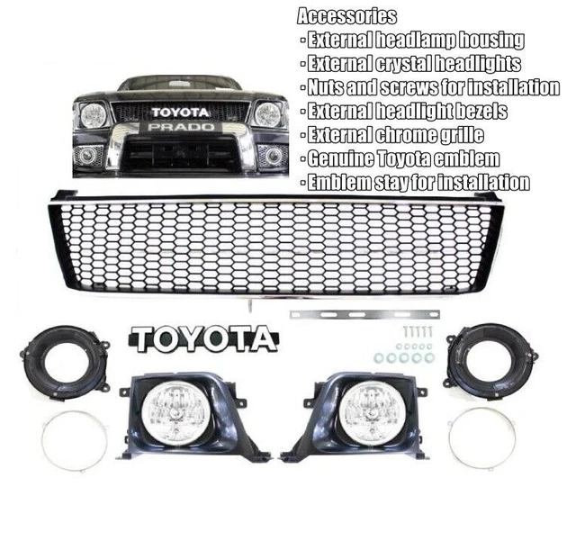 BOÎTIER DE PHARES lunette emblème de calandre pour Toyota Land Cruiser... EUR 913,93 - PicClick FR