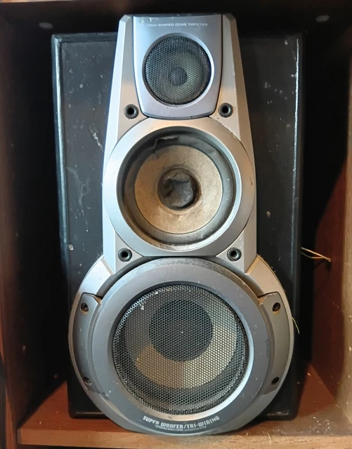 WIRED 2.0 CHANNEL Bookshelf Speakers 3-Way Rectangular Black/Silver £17 ...