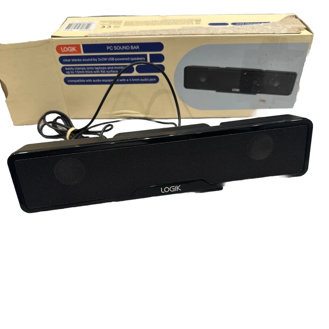 LOGIK PC SOUND Bar USB 4W- Black LSP20SB21 £5.00 - PicClick UK