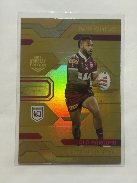 2025 NRL RIVALRY Gold Hamiso Tabuai-Fidow G 08/12 State of Origin ...