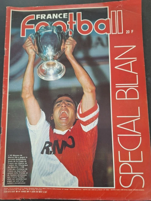 MAGAZINE FRANCE FOOTBALL N°2357 11/06/1991 Spécial bilan 1990-1991 EUR ...