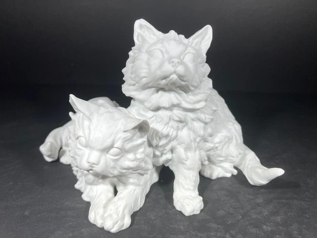 VINTAGE KAISER PORCELAIN Bisque Kittens Cats Figurine by Wolfgang ...