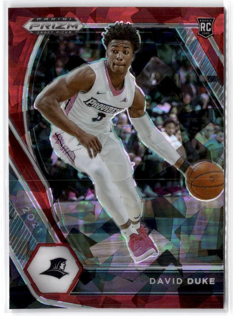 DAVID DUKE 2021 Prizm Draft Picks glace craquée rouge Prizm #44 EUR 2 ...