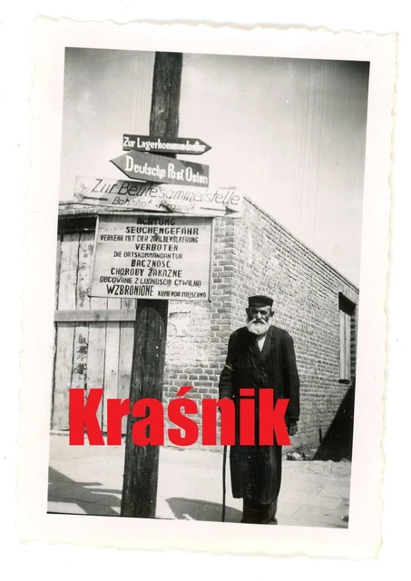 FOTO WH SOLDAT jüdische Bevölkerung in Kraśnik Polen b. Budzyń Jew ...