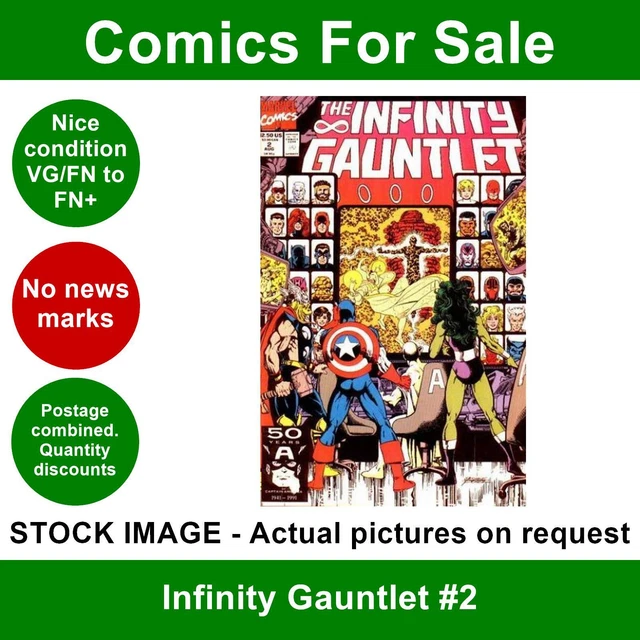 MARVEL INFINITY GAUNTLET #2 comic VG/FN+ 01 August 1991 EUR 13,33 ...
