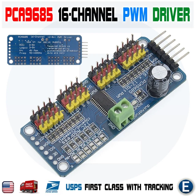 PCA9685 16 CHANNEL 12-bit PWM Servo motor Driver I2C Module For Servo ...