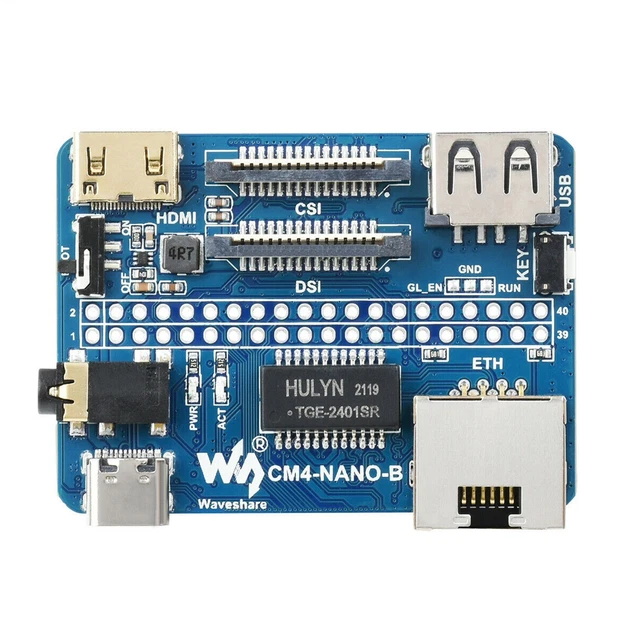 MINI BASE BOARD (B) for Raspberry Pi Compute Module 4 Same Size as the ...