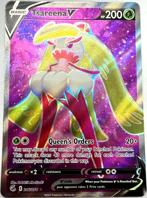POKEMON CARD TCG Tsareena V 246/264 Fusion Attack Full Holo Rare NM ...
