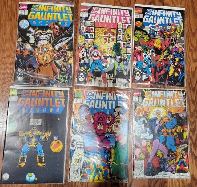 MARVEL INFINITY GAUNTLET #1-6 X-Men Spider-Man Thor Hulk Avengers ...