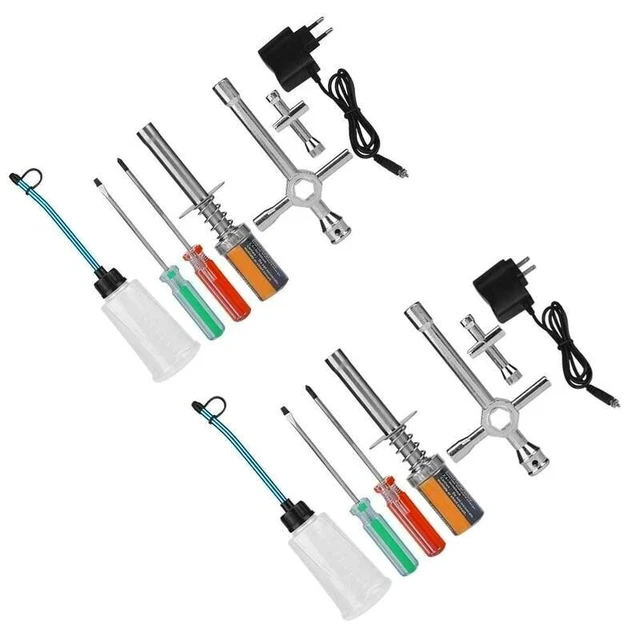 FOR RC NITRO Starter Kit Plug Igniter Charger for Remote Control Cars ...