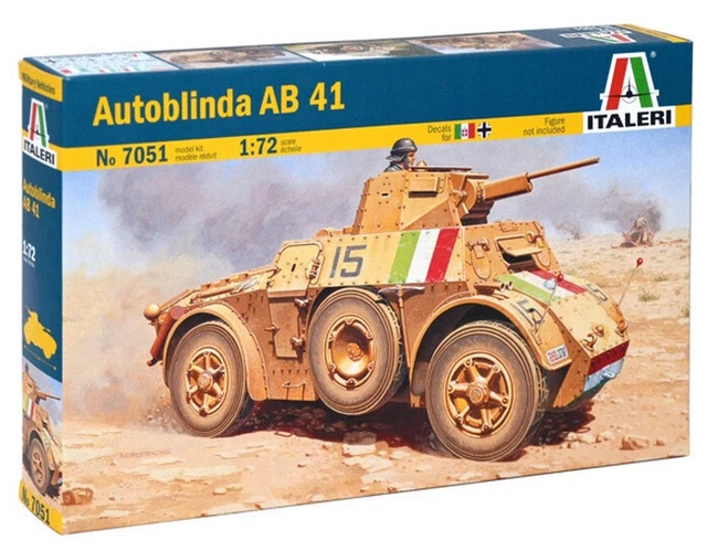 1/72 AUTOBLINDA AB 41 Italian armored car Italeri 7051 Model kit $21.60 ...