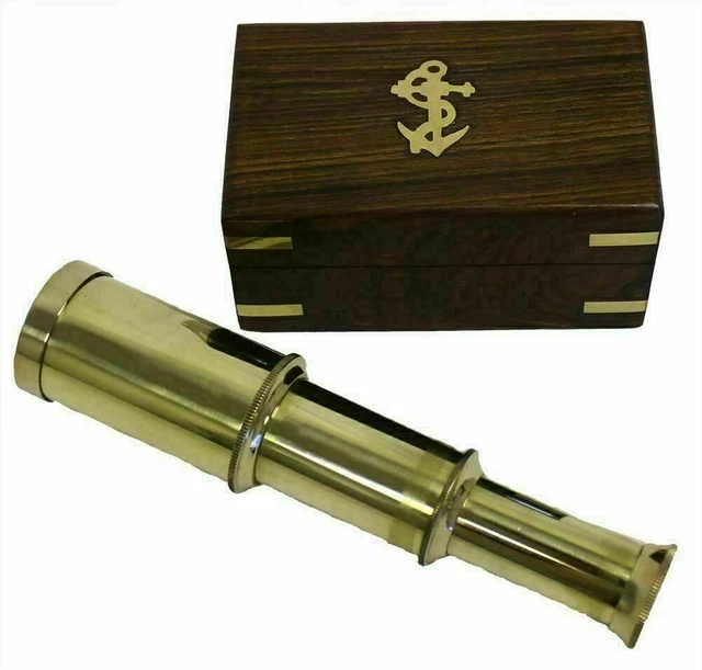 MINI TÉLESCOPE NAUTIQUE vintage en laiton Spyglass avec cadeau victorien en... EUR 41,89 ...