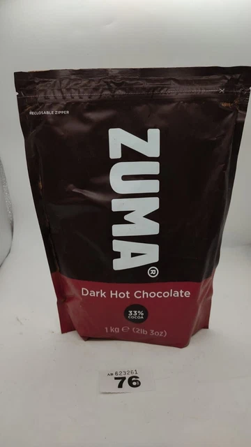 ZUMA DARK VEGAN Hot Chocolate Powder 1kg Barista Coffee Supplies 33% ...