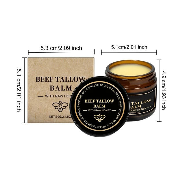 BEEF TALLOW FACIAL Moisturizer Deeply Moisturizes, Locks In Moisture ...