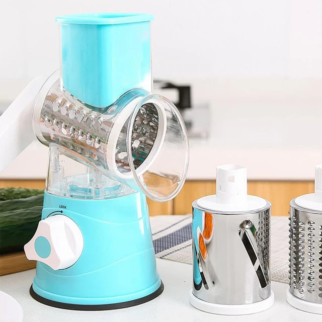 STAINLESS STEEL VEG Food Chopper Shredder Slicer Hand Crank Rotary ...