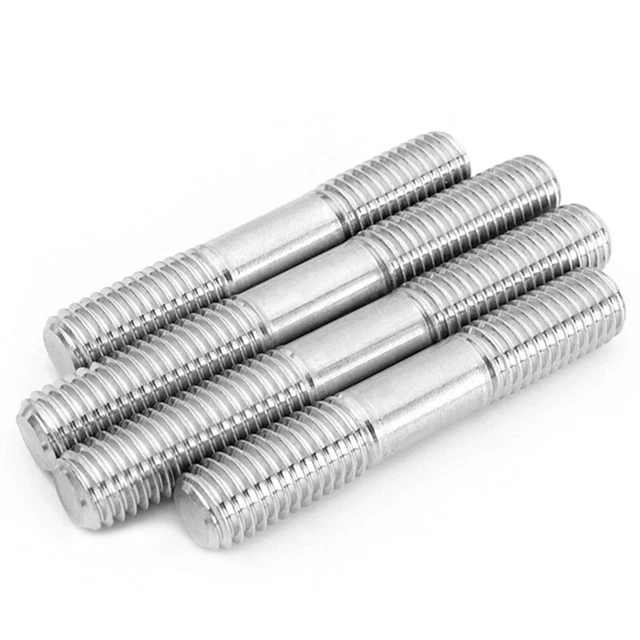 A2 STAINLESS STEEL Exhaust Studs Double End Threaded Screws Bolts M3 ...