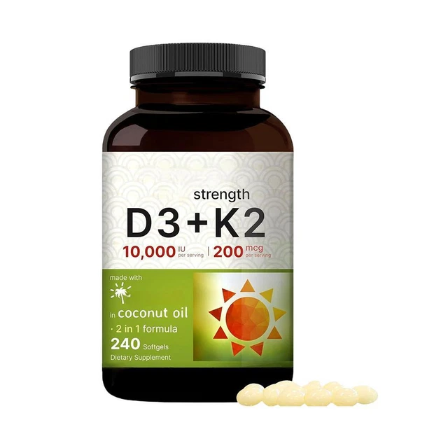 VITAMIN D3 K2 - D3 120 Capsules Natural/+ £10.43 - PicClick UK