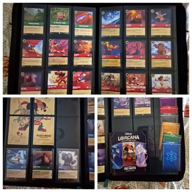 DISNEY LORCANA COMPLETE Full Set - ALL 204 Card & Extras (Foils, Binder ...