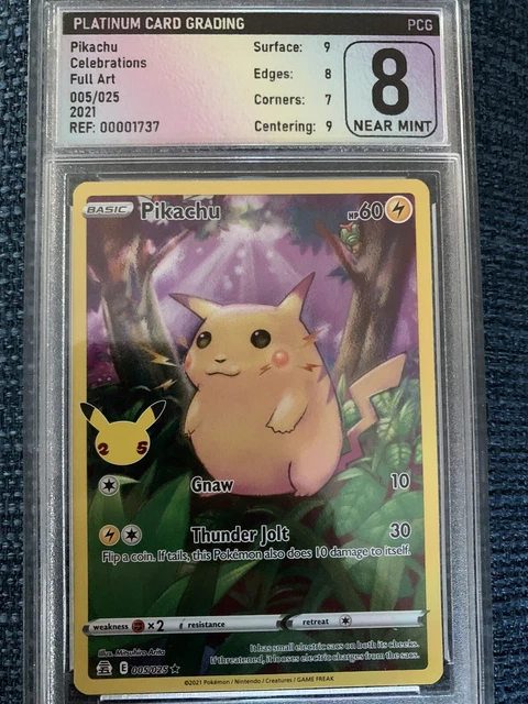 PIKACHU FULL ART Celebrations 25th Anniversary, 005/025 Pokemon Card ...