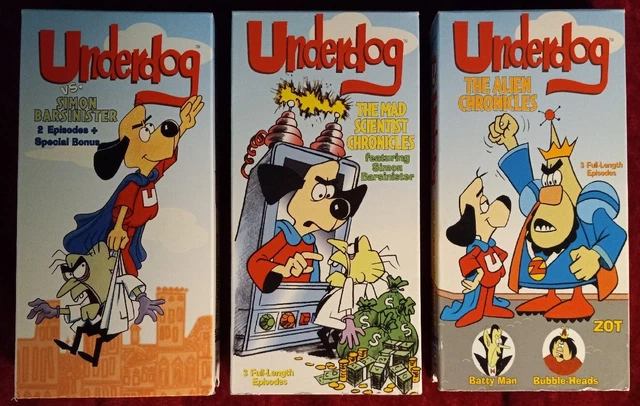 UNDERDOG VHS LOT - The Mad Scientist, Alien Chronicles, Simon ...