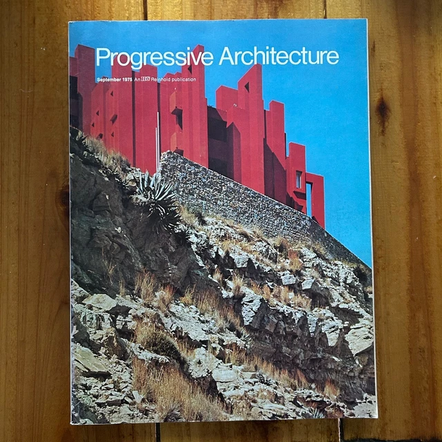PROGRESSIVE ARCHITECTURE MAGAZINE Sept 1975 Taller De Arquitectura ...