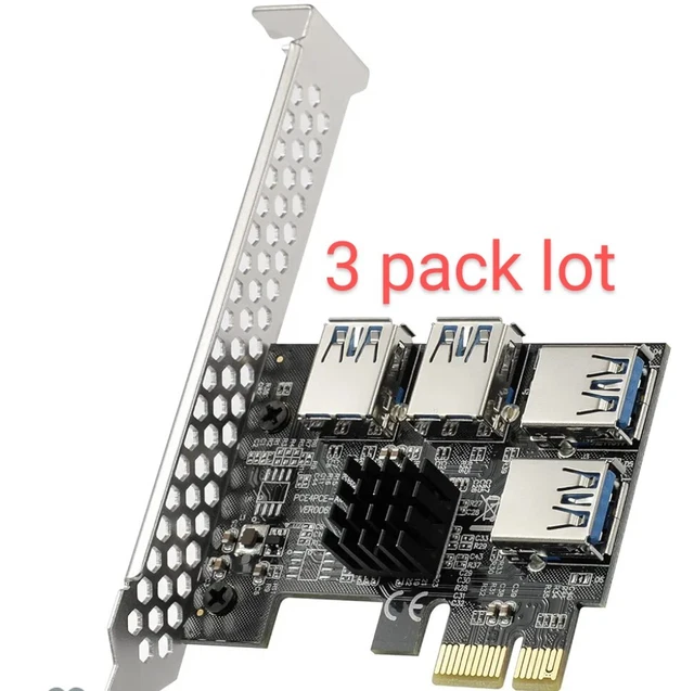 1 TO 4 PCIE Splitter PCI-E to 4-Port External USB3.0 Expansion Card ...