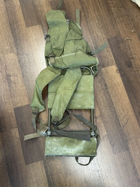 VINTAGE MILITARY PACK Back with Rack Field Gear $85.00 - PicClick