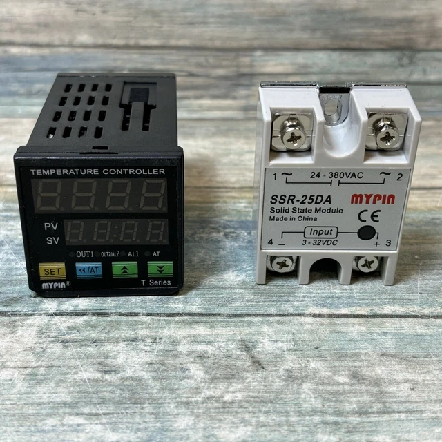 DIGITAL PID TEMPERATURE Controller Alarm Relay Output TC/RTD TA4-SNR + SSR-25 DA $33.80 ...