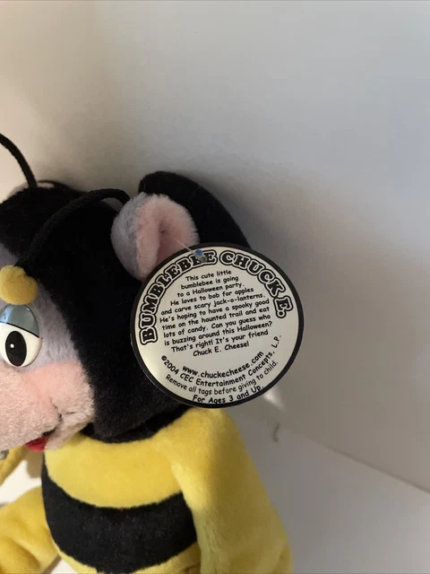 RARE 2004 LIMITED Edition Chuck E. Cheese Bumblebee Plush Toy NWT £15. ...
