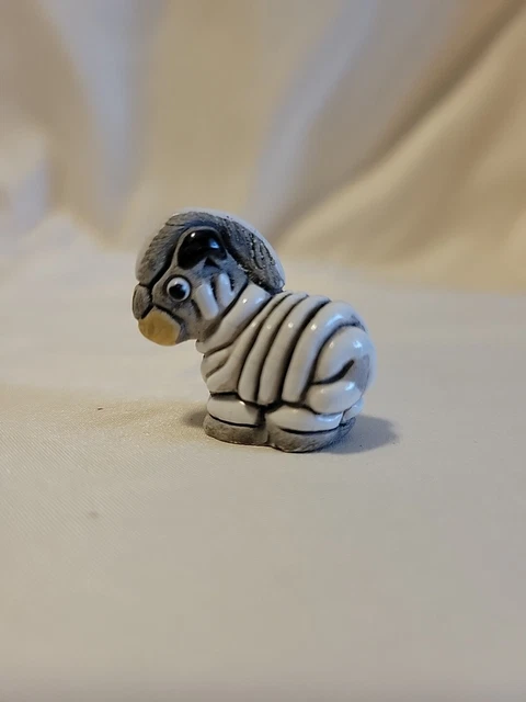 VINTAGE ARTESANIA RINCONADA Cute Zebra Figurine Uruguay Clay Pottery ...