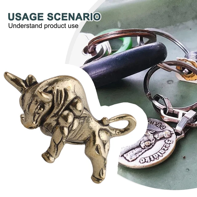 FIGURINE ANIMAL EN laiton statue de vache bureau décoration vintage ornement de EUR 6,88 ...