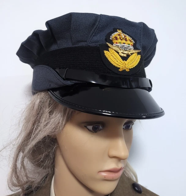 RAF WAAF NO1 Uniform Repro WWII Peak Cap WW2 WRAF Hat 1940s Goodwood ...
