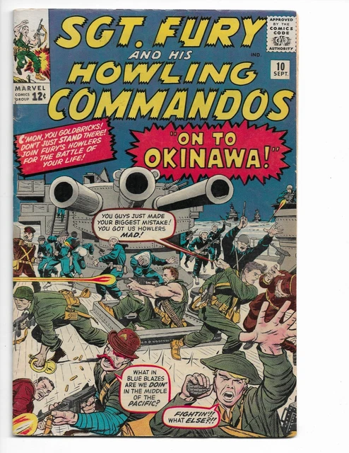 SGT FURY 10 1964 Marvel Comics qualifié vintage + 4,5 1er Captain ...