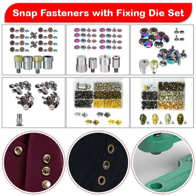 GREEN MACHINE DIE Set with Press Studs & Snap Fasteners Clothing & DIY ...
