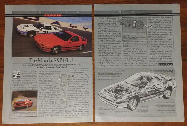 MAZDA RX-7 GTU Magazine Advertisement Rotary Engine Collectible Zoom ...