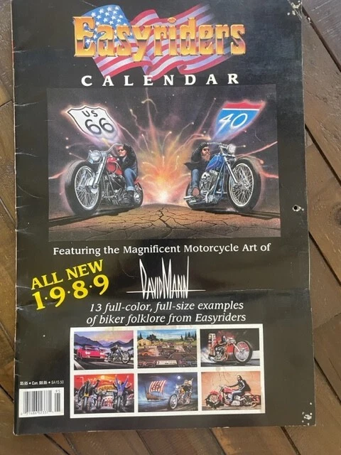 EASYRIDERS WALL CALENDAR 1989, David Mann Art for Each Month £24.12 ...