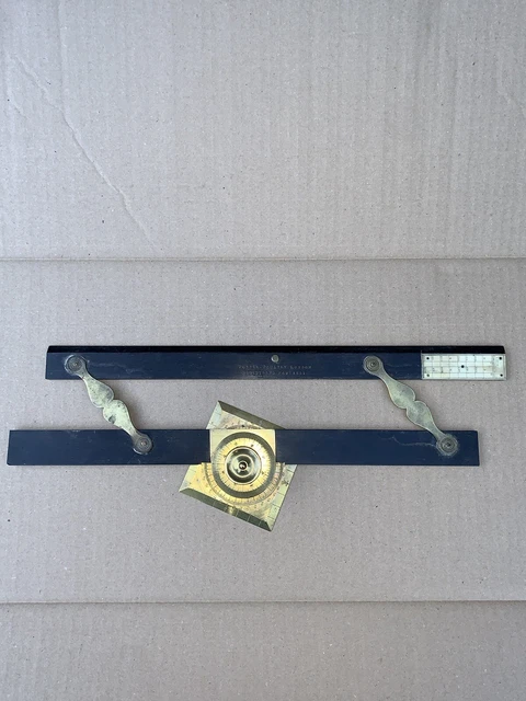 RARE ANTIQUE POTTER Poultry London 1851 Parallel Rule Maritime Compass ...