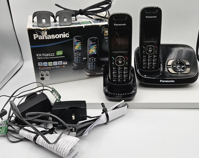 PANASONIC KX-TG8521E CORDLESS Phone Answering Machine With 2nd Handset & Cradle £24.99 - PicClick UK