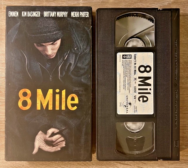 8 MILE VHS Eminem Kim Basinger Brittany Murphy Mekhi Phifer Drama Movie ...