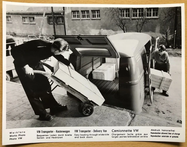 ORIGINAL WERKFOTO PRESSEFOTO Volkswagen VW Bus Transporter Kastenwagen ...