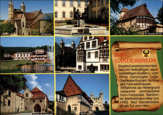 BAD GANDERSHEIM POST-CARD Ansichtskarte Geschichte & Chronik-Karte ...