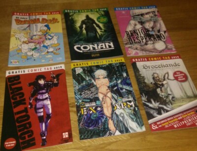 6 COMICS MANGA Donald Duck Conan Renjoh Desperado Black Torch Ex-Arm ...