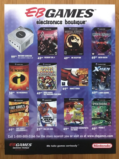 2005 EB GAMES Gamecube Console Print Ad/Poster Resident Evil Mortal ...
