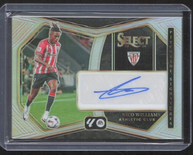 2023-24 PANINI SELECT La Liga Nico Williams signatures pitchside argent ...
