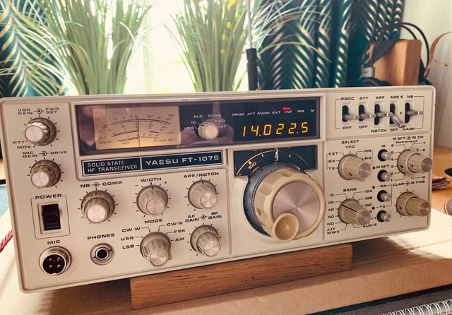 RARE YAESU FT-107S 10W QRP transceiver AC/DC with manual copy, serviced ...