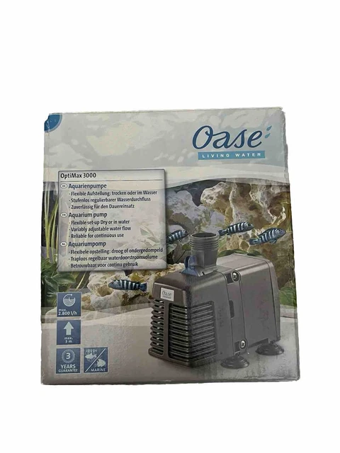 OASE INDOOR OPTIMAX 3000 Aquarium Pump Water Submersible Fish Tank Dry ...