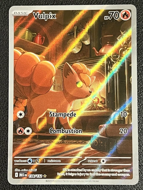 POKÉMON TCG MEGA Evolution Vulpix Illustration Rare 138/132 £18.39 ...