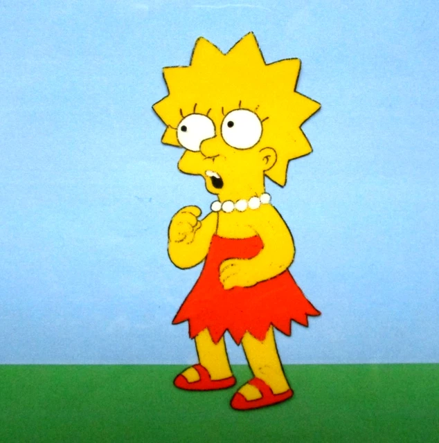 1990'S SIMPSONS LISA FOX ORIGINAL PRODUCTION CEL Walt DIsney Bart Homer ...