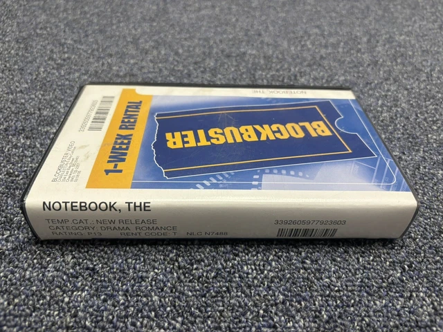 BLOCKBUSTER VIDEO VHS The Notebook Clamshell Rental VHS Tape Rare Htf £ ...
