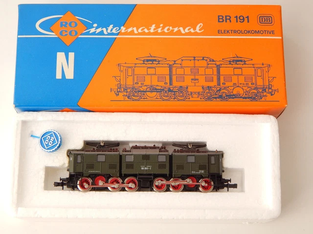 ROCO 02155A E-LOK BR 191 001-7 der DB dunkelgrün 6 Achsen mit OVP - siehe Video! EUR 99,98 ...